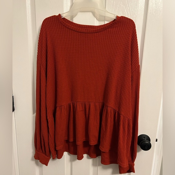 crown & ivy | Tops | Rust Orange Crown And Ivy Blouse | Poshmark